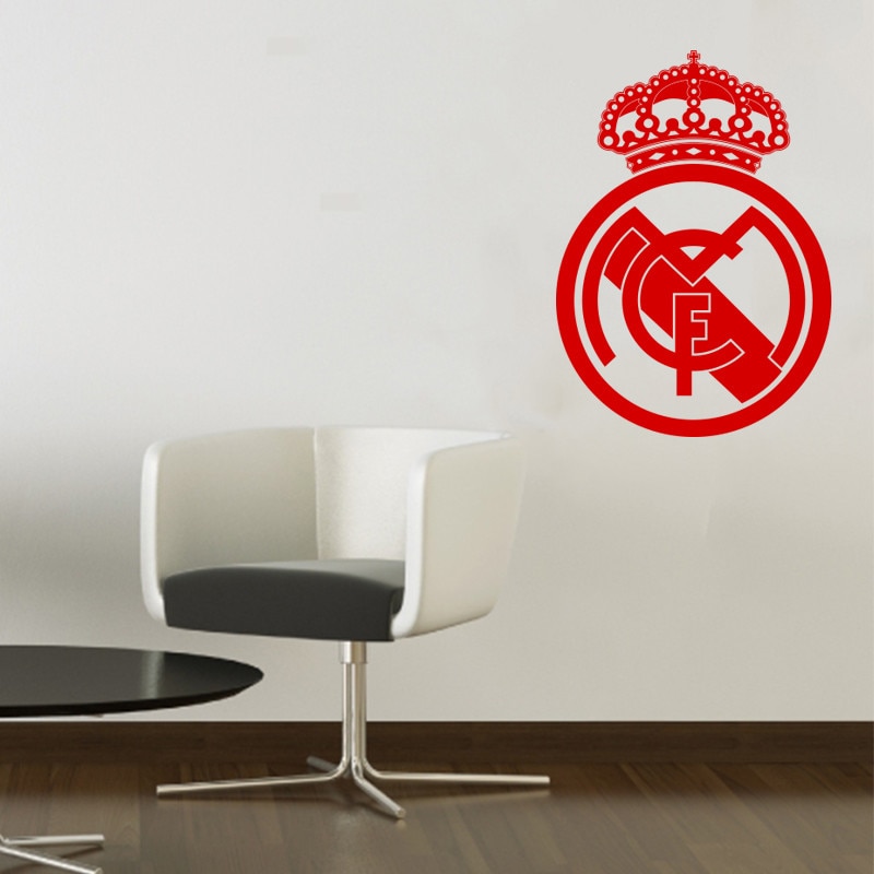 Sticker Decorativ - SMAER - Real Madrid Emblema - 30cm x 42cm - Rosu ...