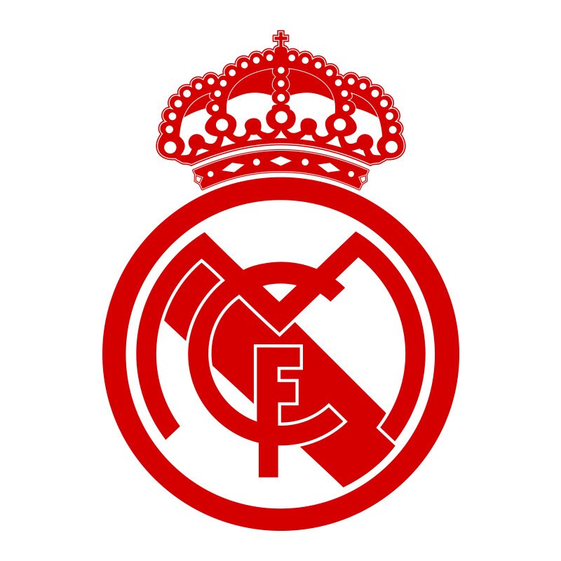 Sticker Decorativ - SMAER - Real Madrid Emblema - 50cm x 70cm - Rosu ...