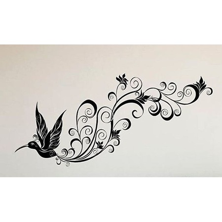 Sticker perete, pasare neagra, 140 x 45 cm - eMAG.ro