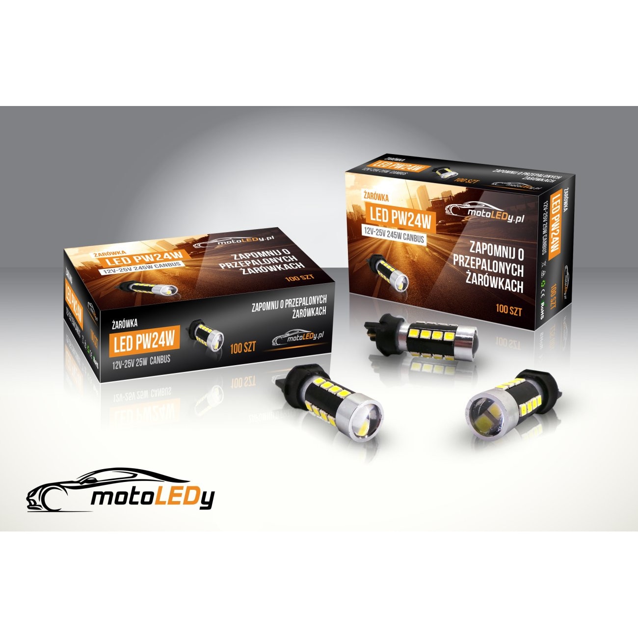 LED крушка motoLEDy, PW24W, PW19W, 24V-32V, CANBUS, 1000lm - eMAG.bg