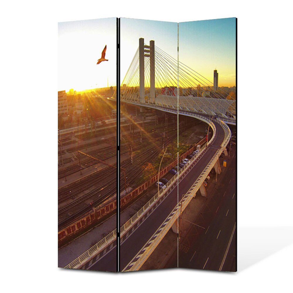 Paravan de Camera Premium Modern BTex ArtDecoMag din 3 Panouri Urban ...