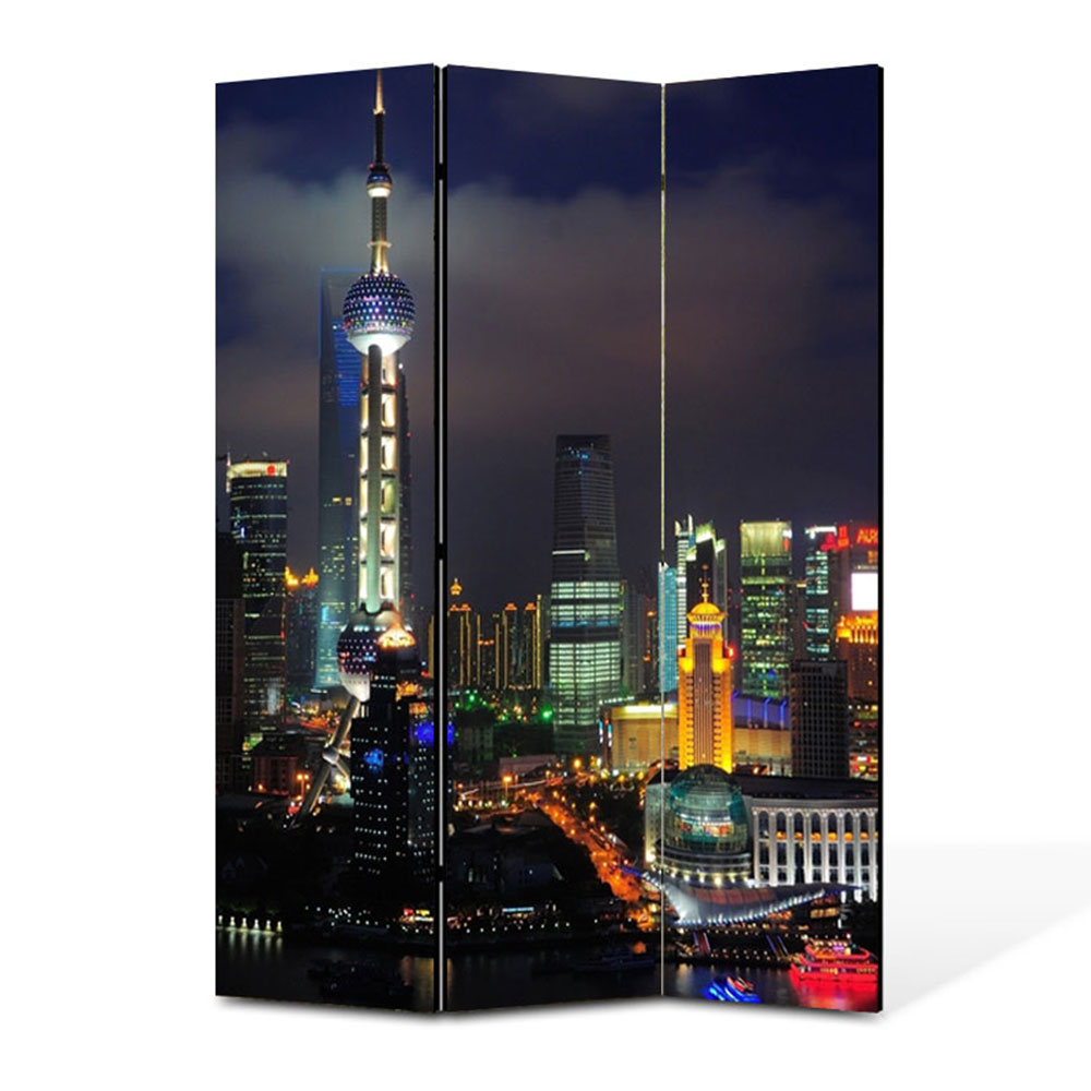 Paravan de Camera Premium Modern BTex ArtDecoMag din 3 Panouri Urban ...