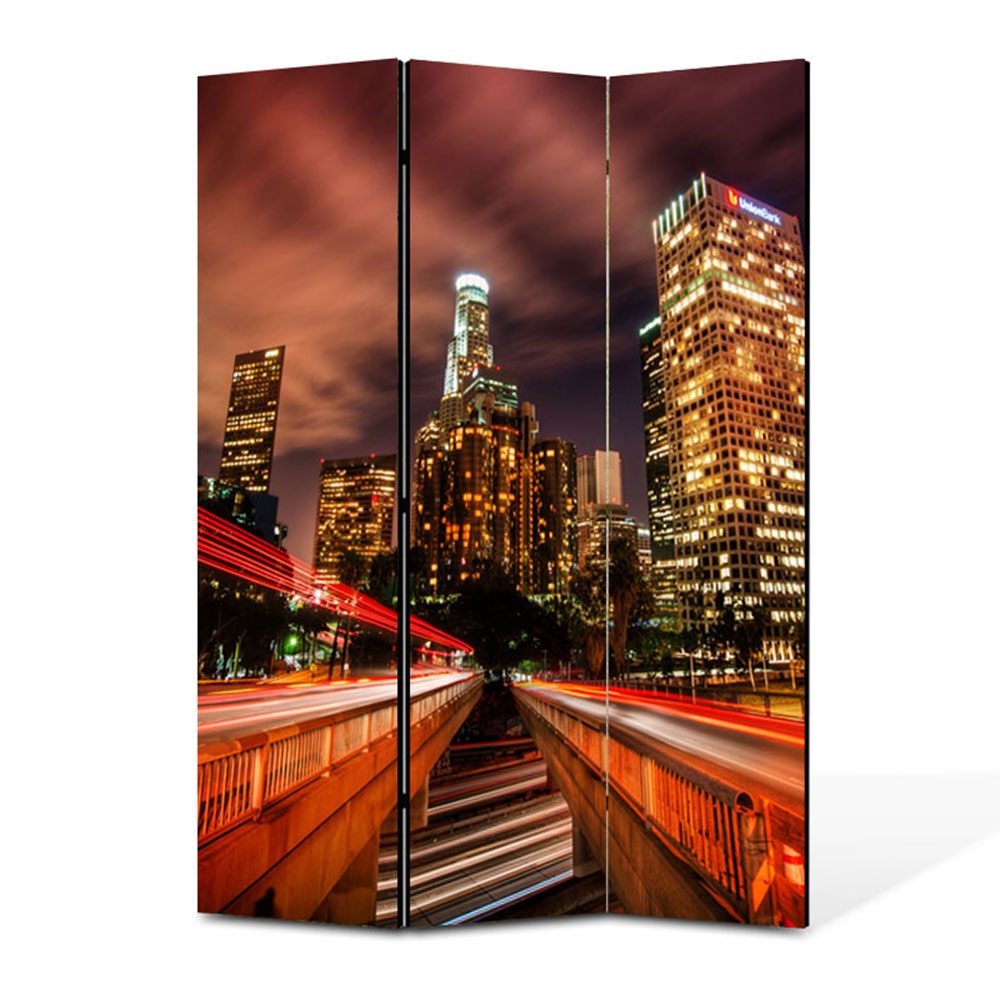 Paravan de Camera Premium Modern BTex ArtDecoMag din 3 Panouri Urban ...