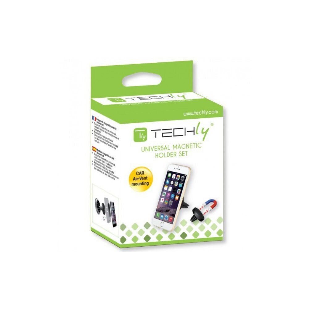 Techly Phone Holder Универсална стойка за кола, черна - eMAG.bg
