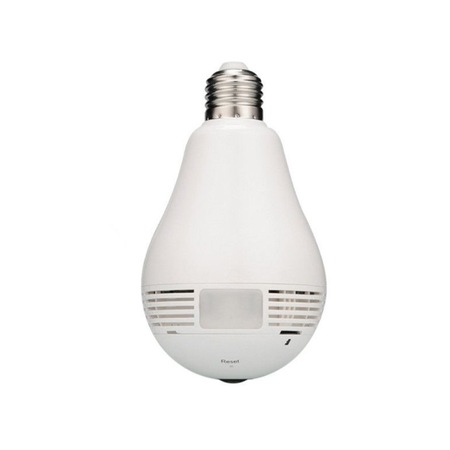 Bec cu camera supraveghere panoramica 360 grade, fisheye, conectare IP ...