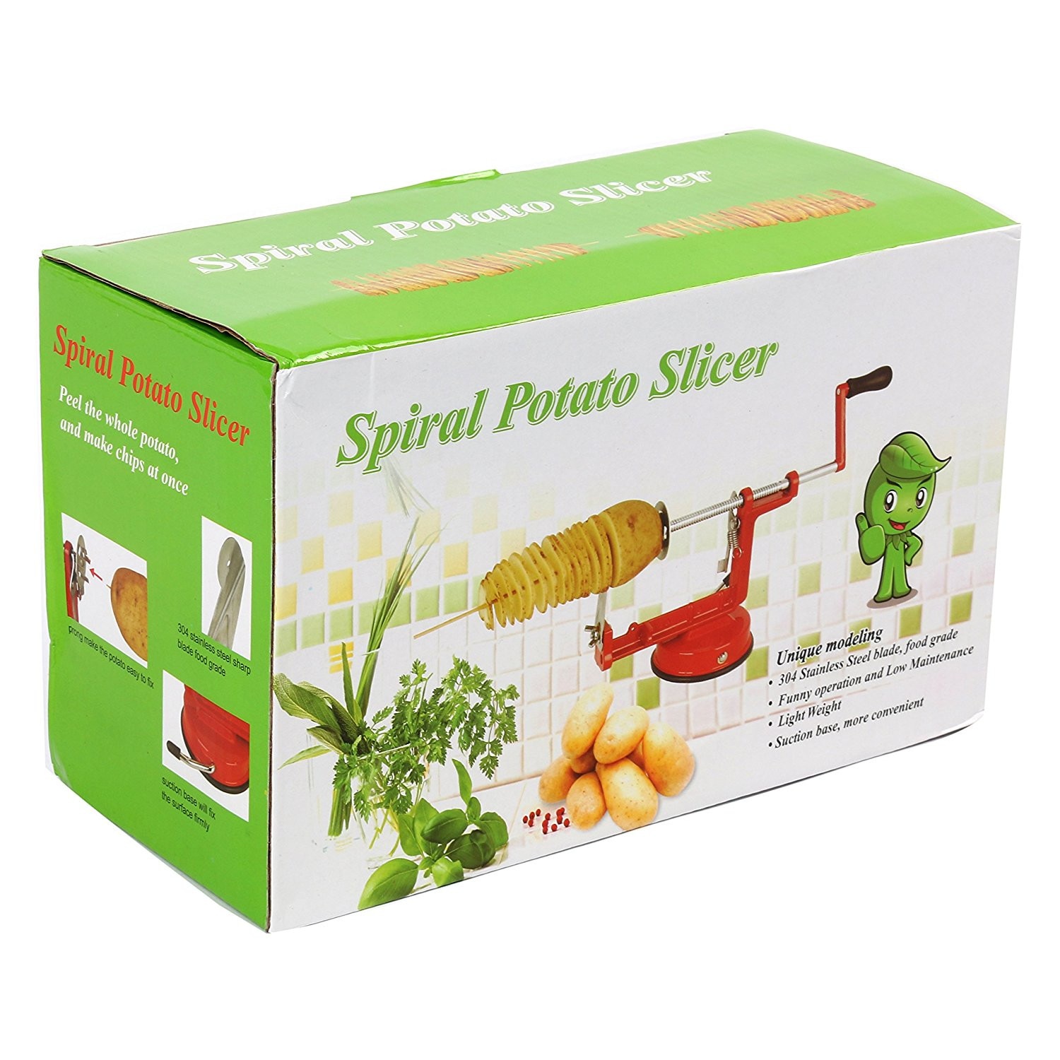 Aparat pentru taiat cartofi in spirala din inox, Potato Slicer Alsaruz ...