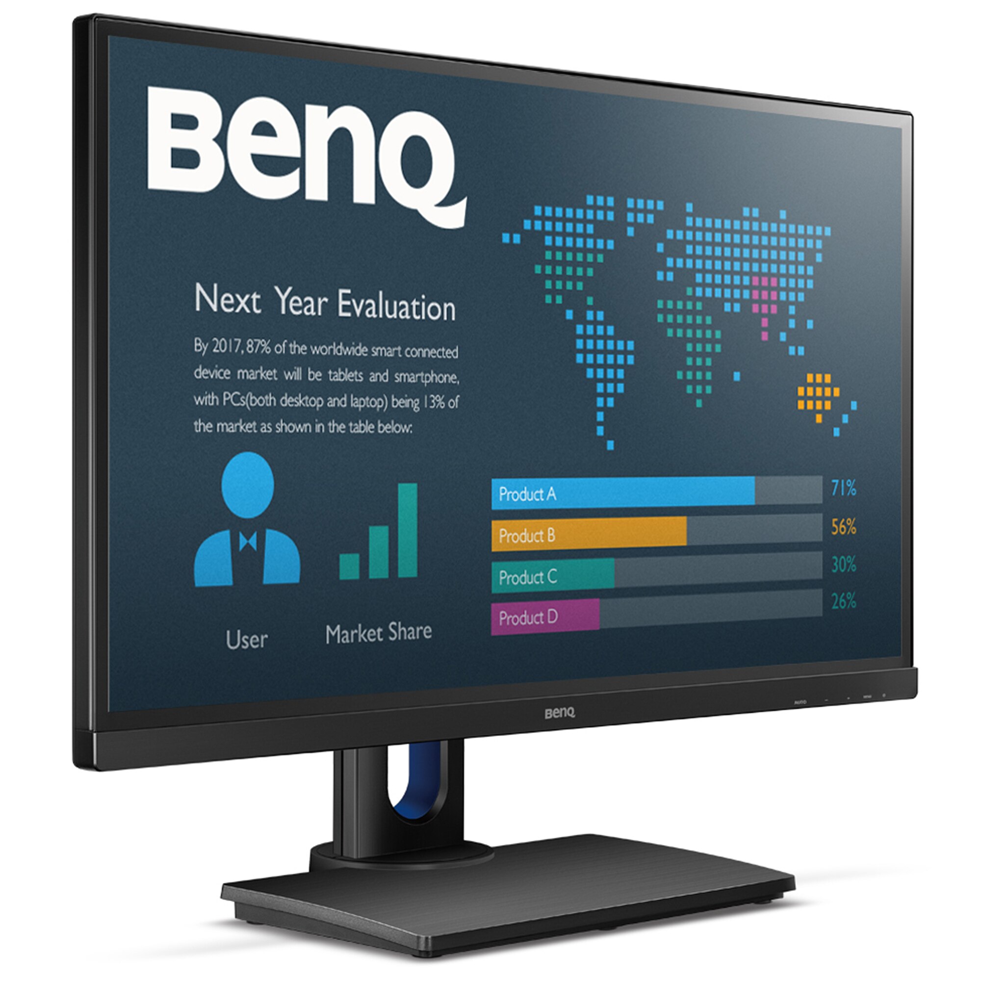 Монитор LED IPS Benq 27", Full HD, HDMI, Черен, BL2706HT - eMAG.bg
