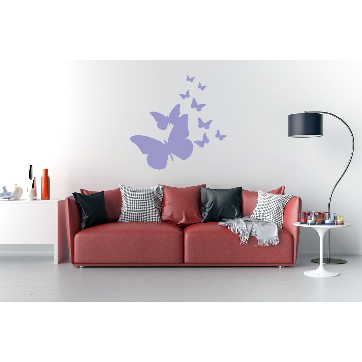 Sticker decorativ fluturi - fluture, Snail Wrap, Mov, 1m x 1m - eMAG.ro