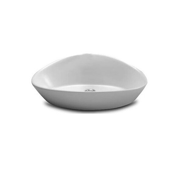 Lavoar Gala Elipse, pe blat, oval, 43x63 cm, alb - eMAG.ro