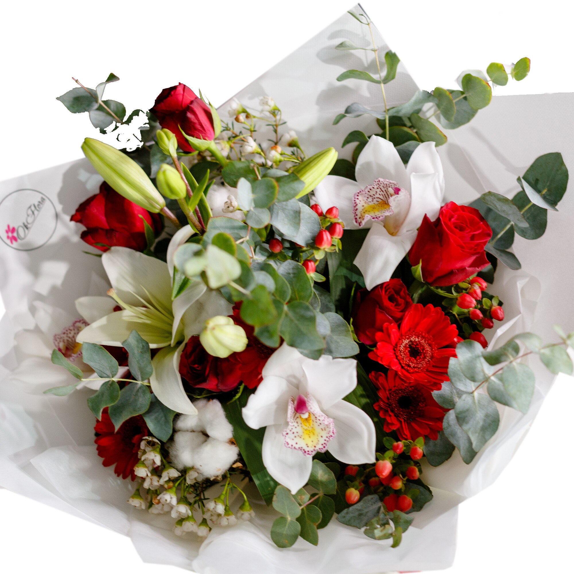 Buchet Alb-Rosu - eMAG.ro