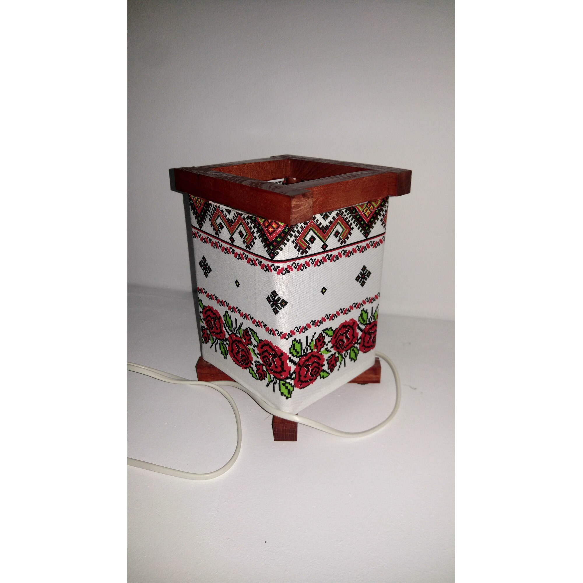 Veioza rustica cu motiv popular, Multicolor - eMAG.ro