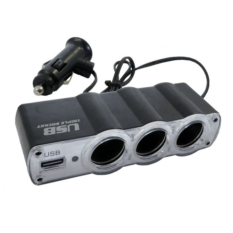 Multiplicator de bricheta auto si 1 iesiri USB, LRTM, negru - eMAG.ro