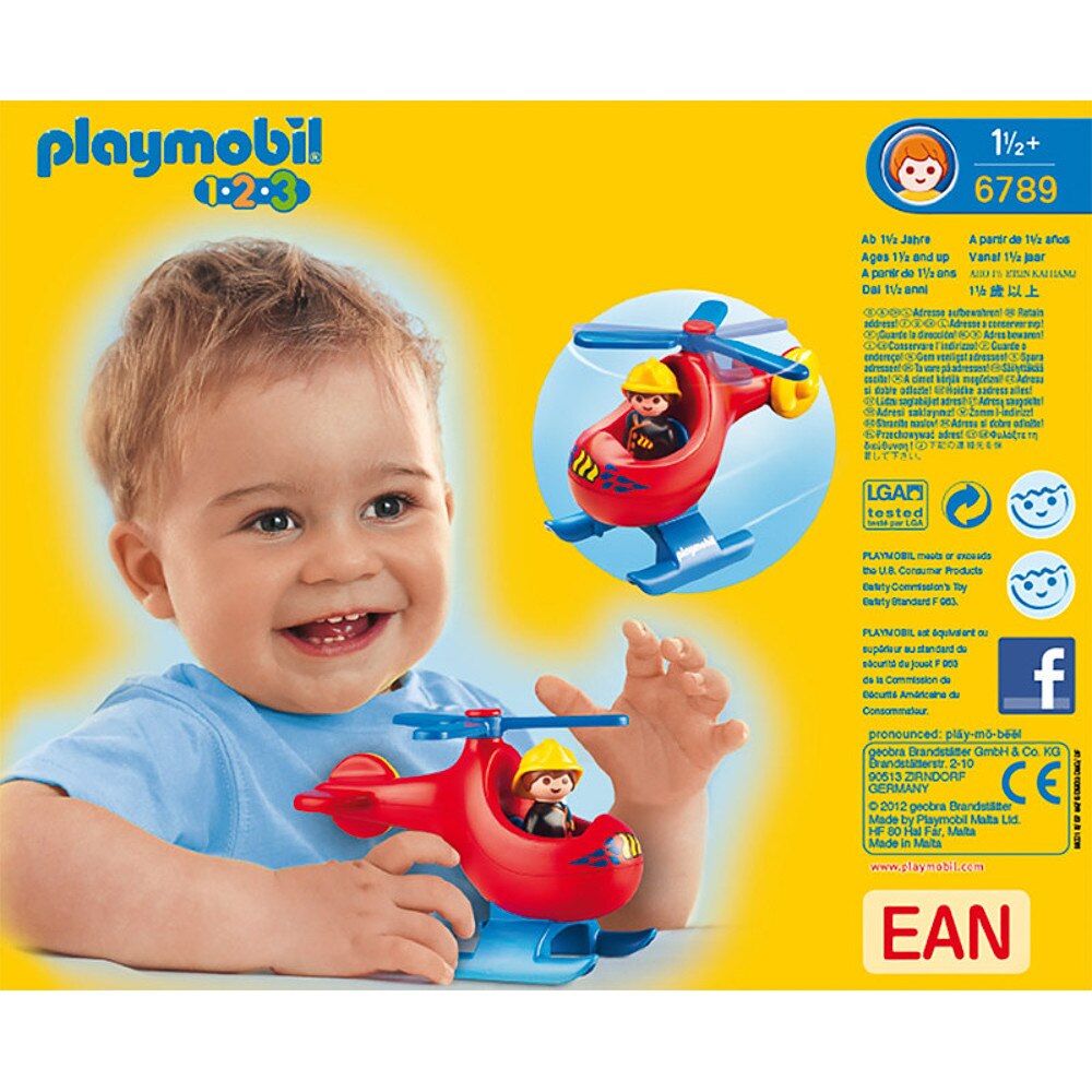 Set Playmobil Elicopter de pompieri cu figurina pilot - eMAG.ro