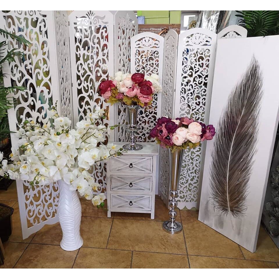 Paravan Accent 110304-4, Decorativ, Alb, 160/180 см - eMAG.ro