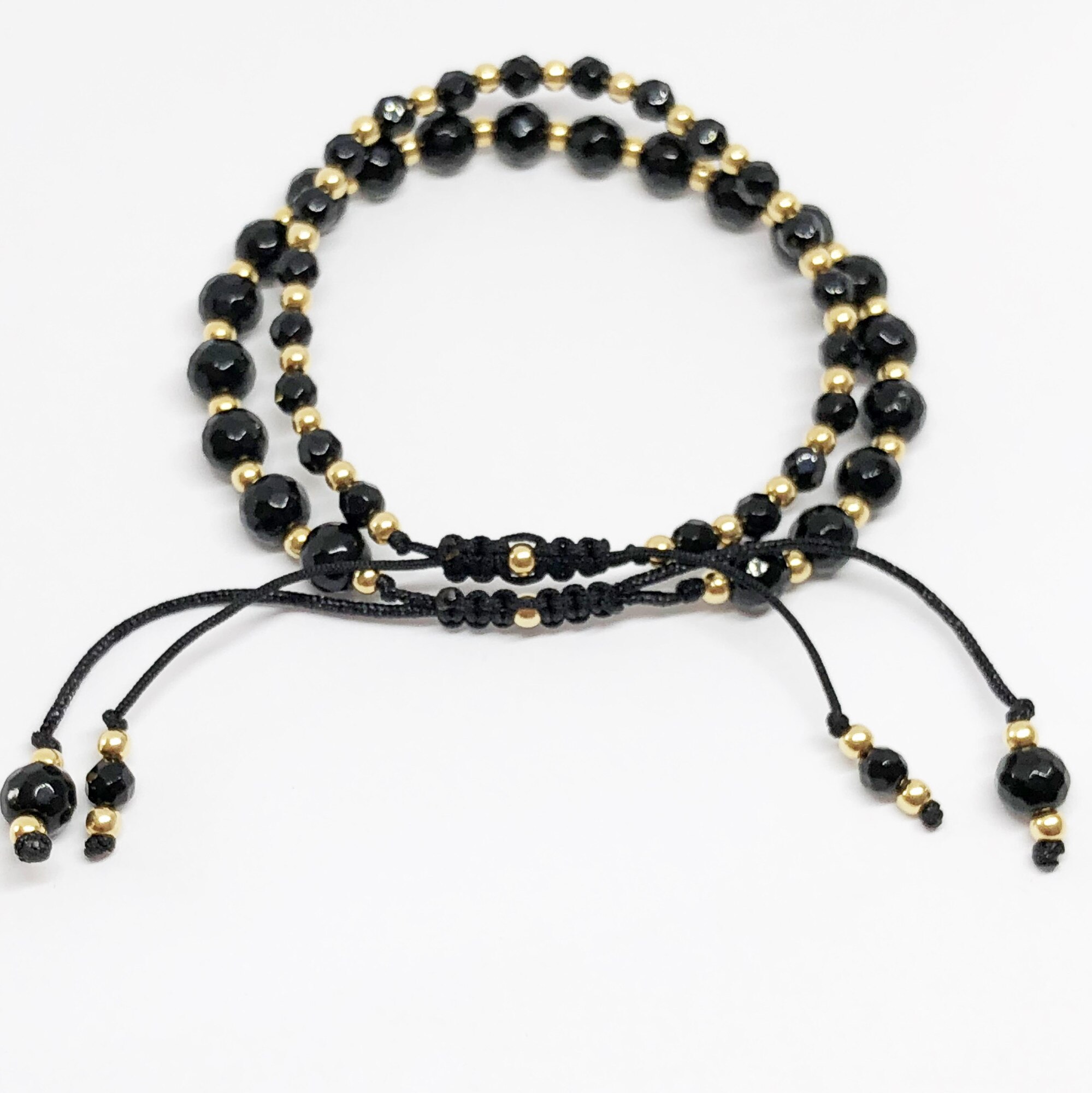 Set bratari Dinuzete pentru ea&el, cadou nunta, argint 925 gold si onix ...