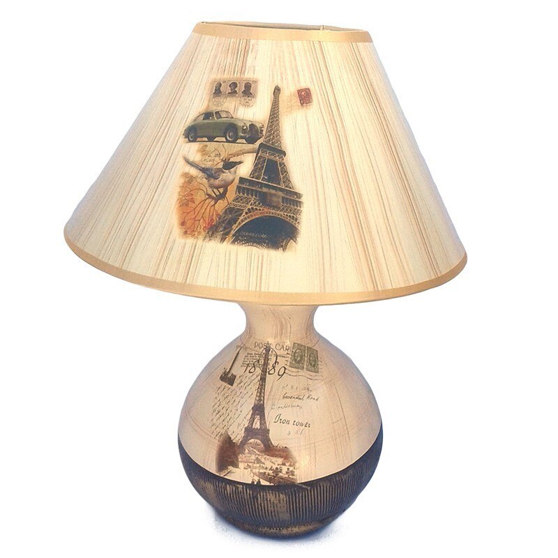 Veioza din ceramica cu baza bombata cu aspect vintage Model 4 - eMAG.ro