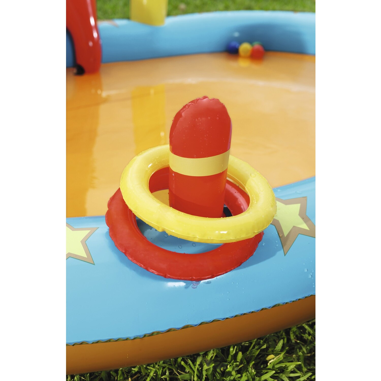 Centru de joaca gonflabil Soda Summer pentru copii, cu piscina, topogan ...