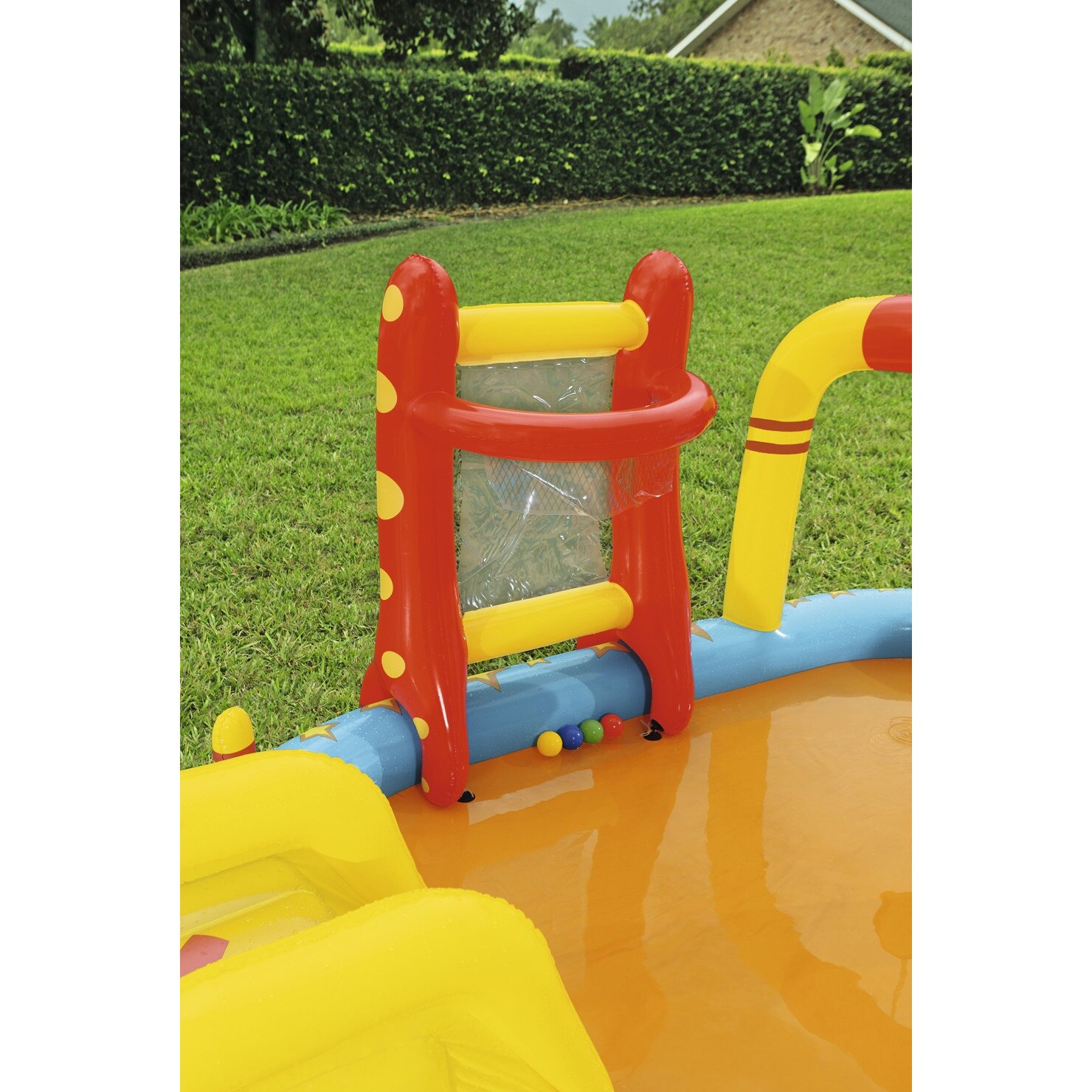 Centru de joaca gonflabil Soda Summer pentru copii, cu piscina, topogan ...