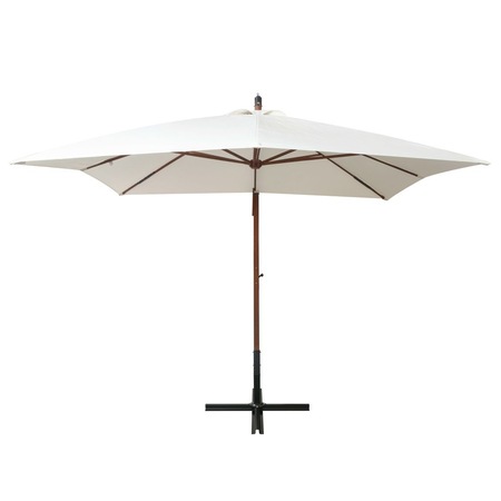 Umbrela de soare, EcoAmbient, stalp de lemn, culoare alb, 300x300 cm ...