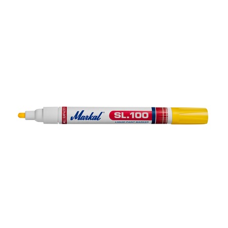 Marker permanent industrial cu vopsea MARKAL SL-100, galben, varf ...