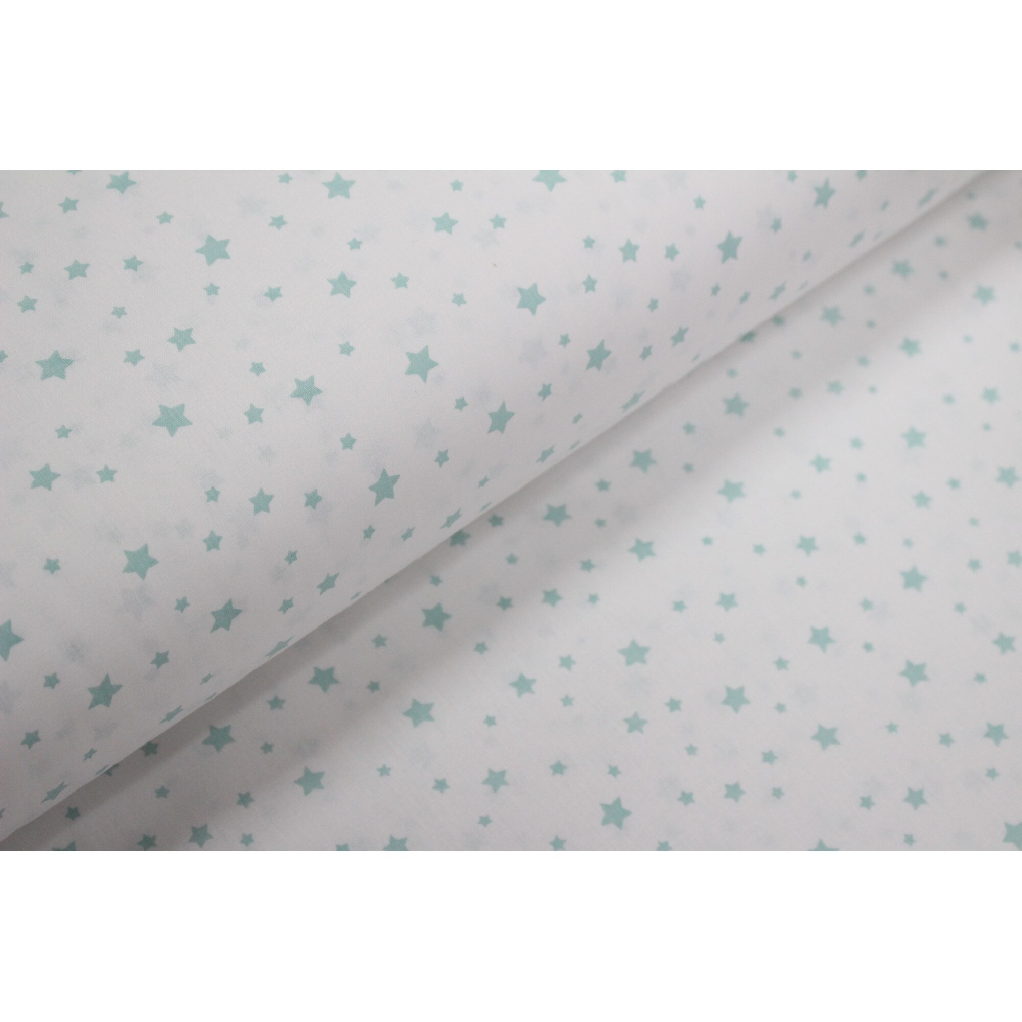 Material textil, Ranforce stelute turcoaz praf, 100% bumbac, 240 x ...