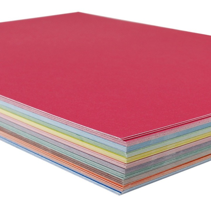 Carton colorat A4, top 100 coli, 10 culori, 150 g/mp - eMAG.ro