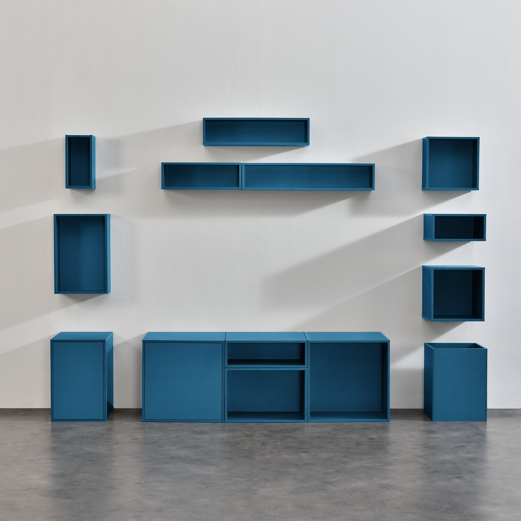 Raft de perete design combinat Taco, en.casa, 45 x 30 x 30 cm, MDF ...