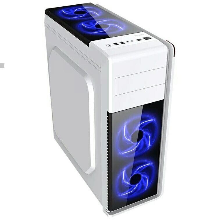 Carcasa computer gembird atx gaming pc case, midi-tower, white ...