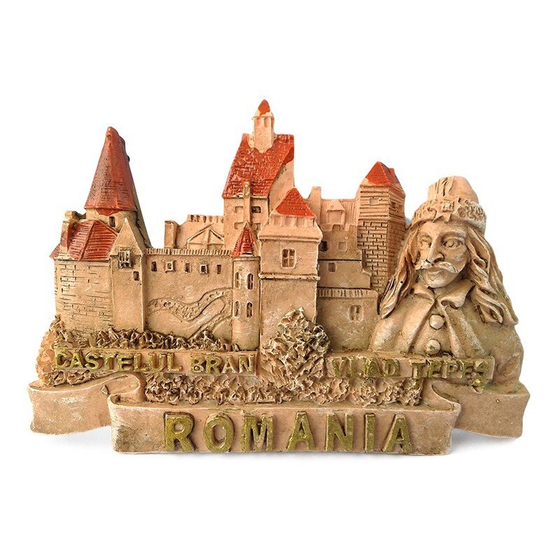 Magnet frigider, Castelul Bran si Vlad Tepes, 12 buc, 9x6 cm, dae1056 ...