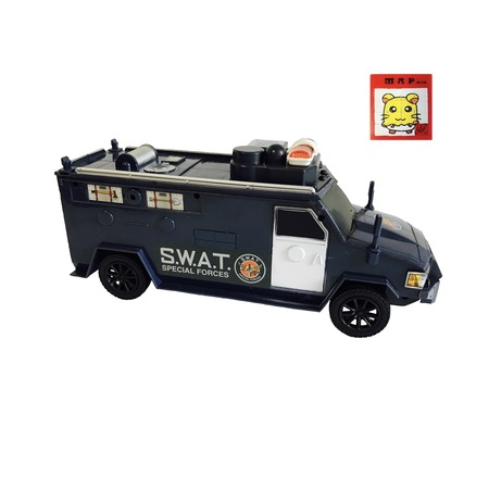 Masina SWAT cu mecanism, politie + puzzle cadou - eMAG.ro