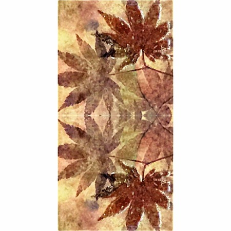 Set stickere autocolante faianta decorativa 20cm x 40cm model frunze ...