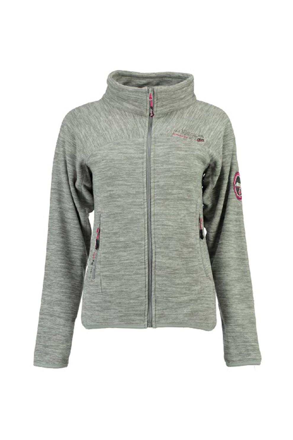 Geographical Norway, Bluza sport din fleece cu fermoar si guler inalt ...