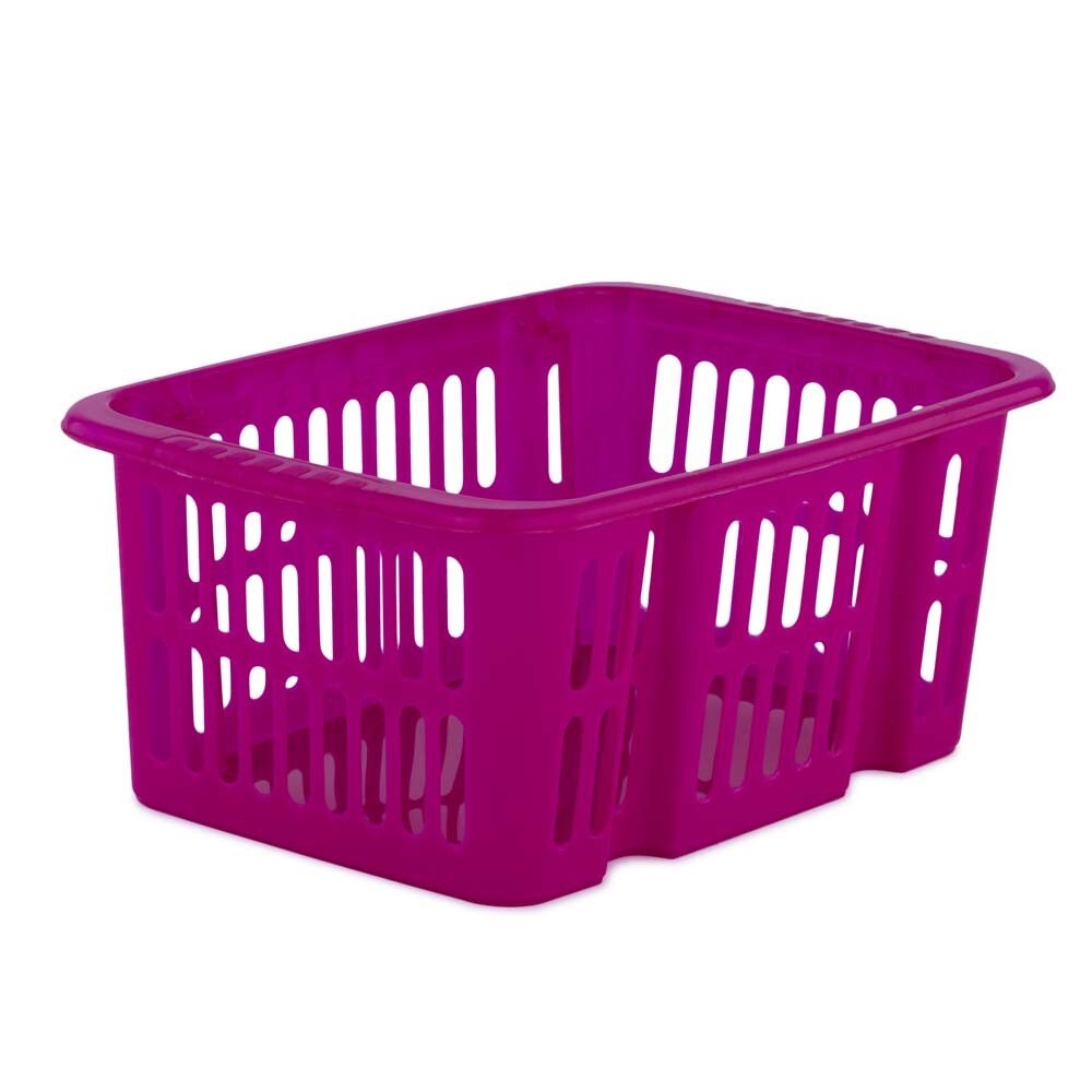Cosulet din plastic pentru depozitare, roz, 30x20x12.5 cm - eMAG.ro