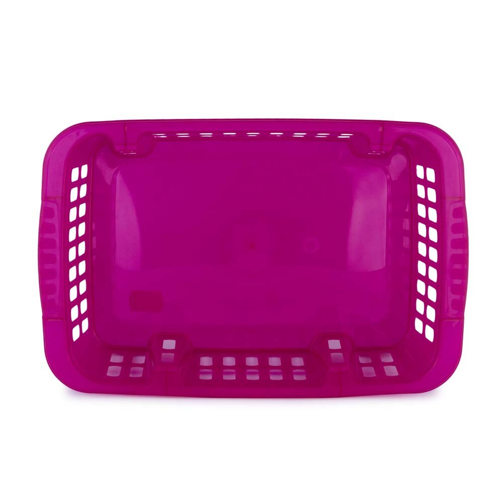 Cosulet din plastic pentru depozitare, roz, 30x20x12.5 cm - eMAG.ro