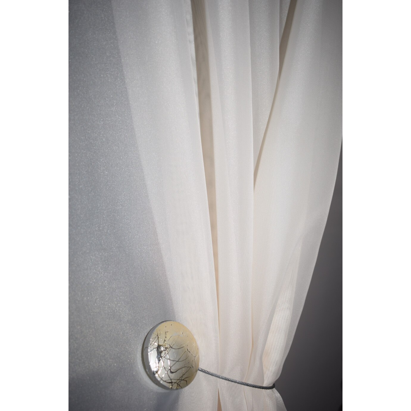 Perdea 540x245cm voal simplu cu rejansa culoare frez deschis - eMAG.ro