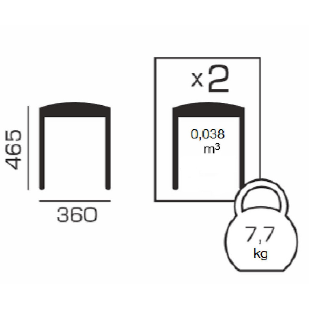 Set 2 taburete Clever, Lemn, Nut - eMAG.ro