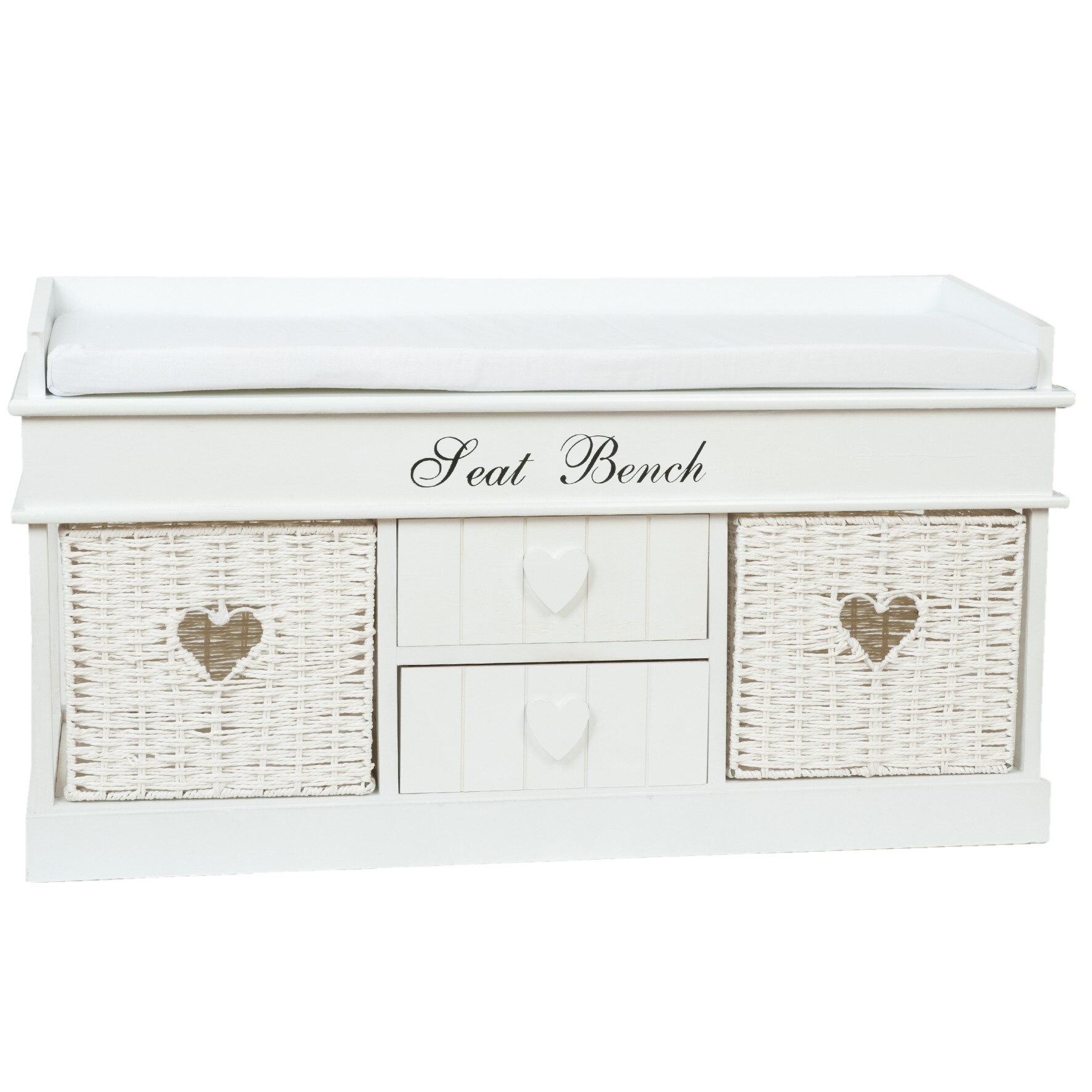 Bancuta pentru hol "White Wood", Clayre & Eef - eMAG.ro