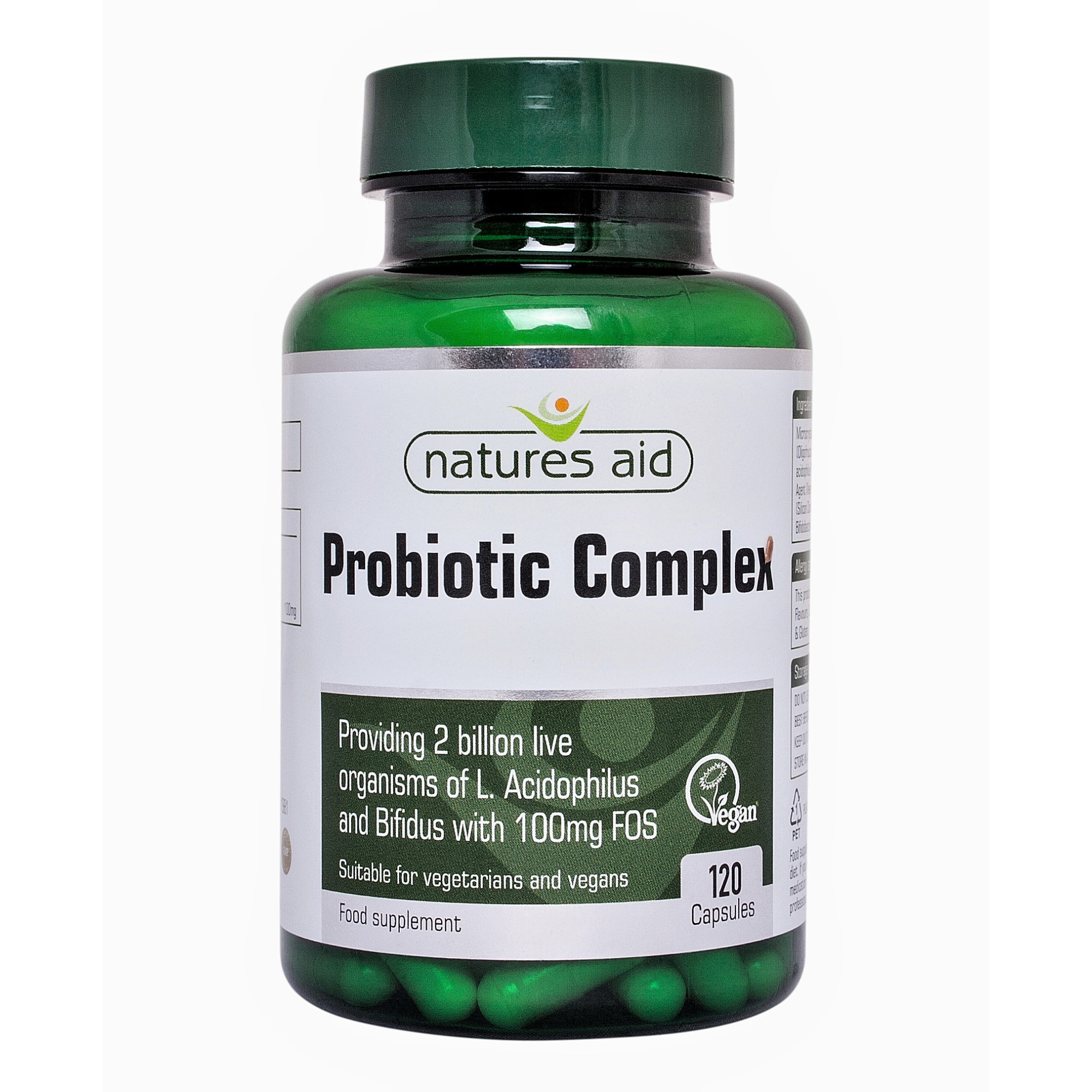 Probiotic Complex (cu Bifidus & FOS), 120 capsule, Natures Aid - eMAG.ro