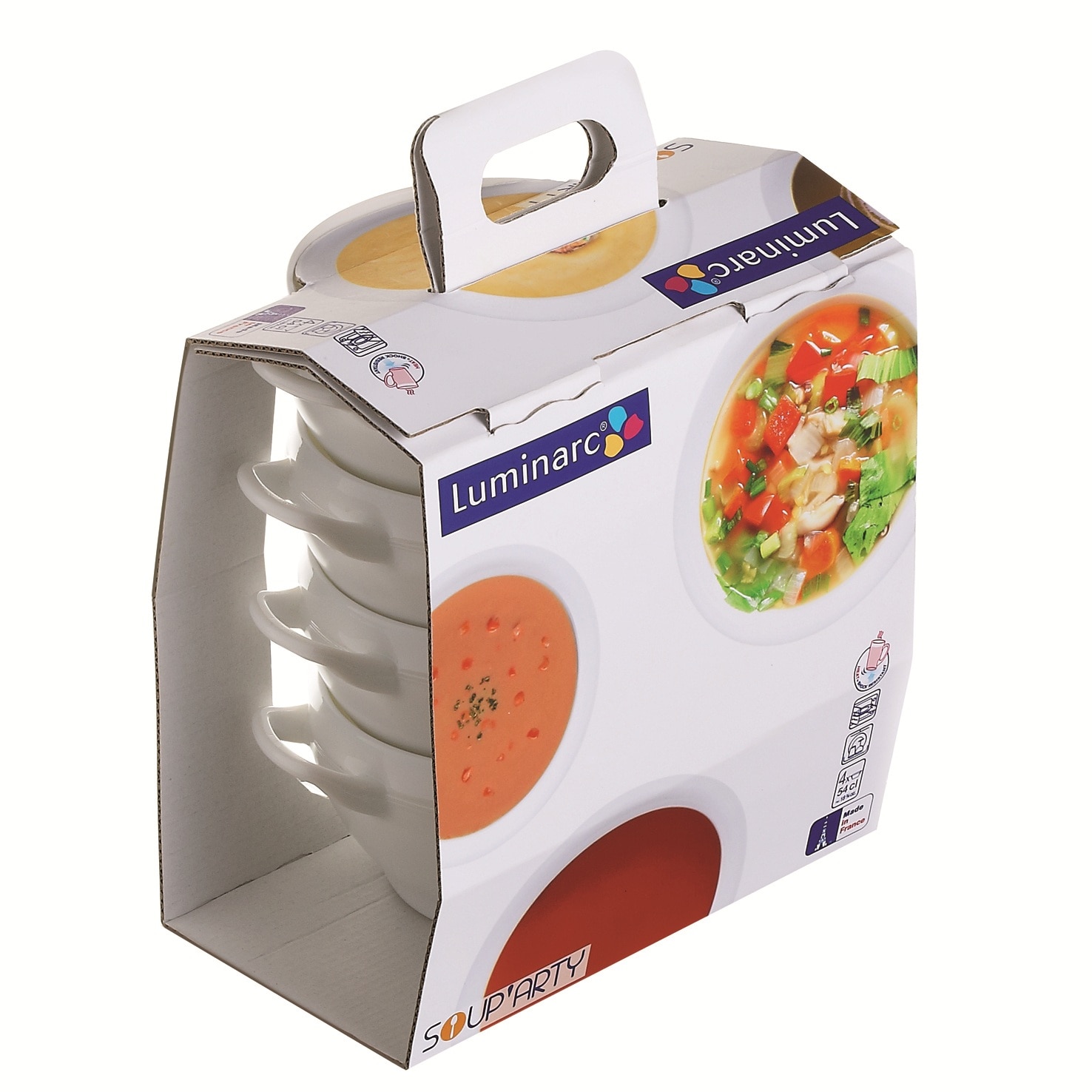 Set 4 boluri pentru supa Luminarc Opal, 540 ml - Compară Prețuri | 3CHEAPS
