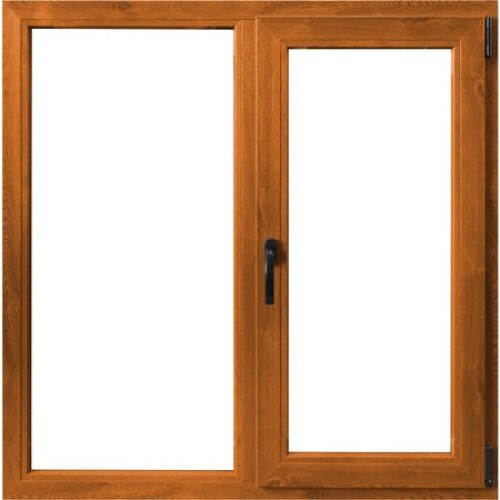 Fereastra PVC, ALCONF, 4 camere, 2 canate, stejar auriu, deschidere ...