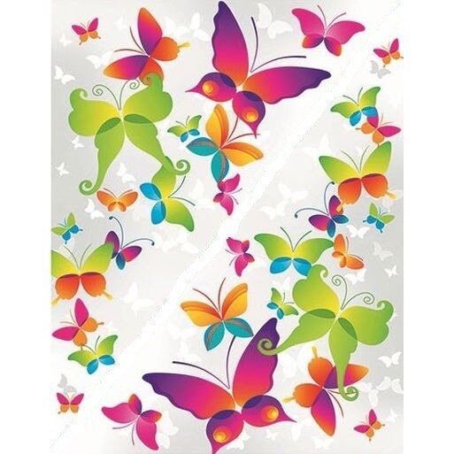 Sticker pentru geam, fluturi colorati, 30 x 38 cm - eMAG.ro