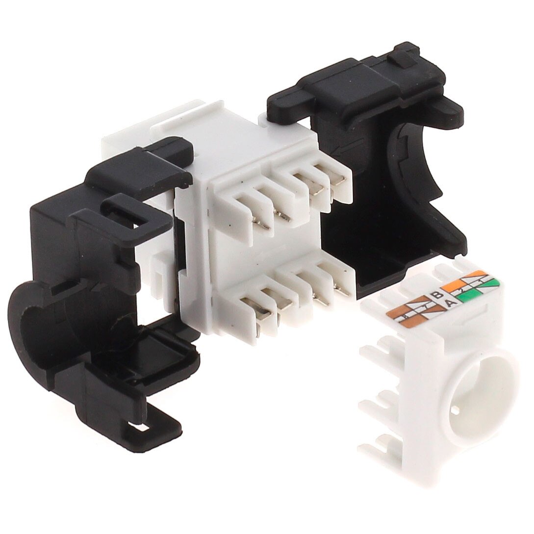 Modul Keystone RJ45 - Cat.6A, UTP Alb - TOOLLESS - eMAG.ro