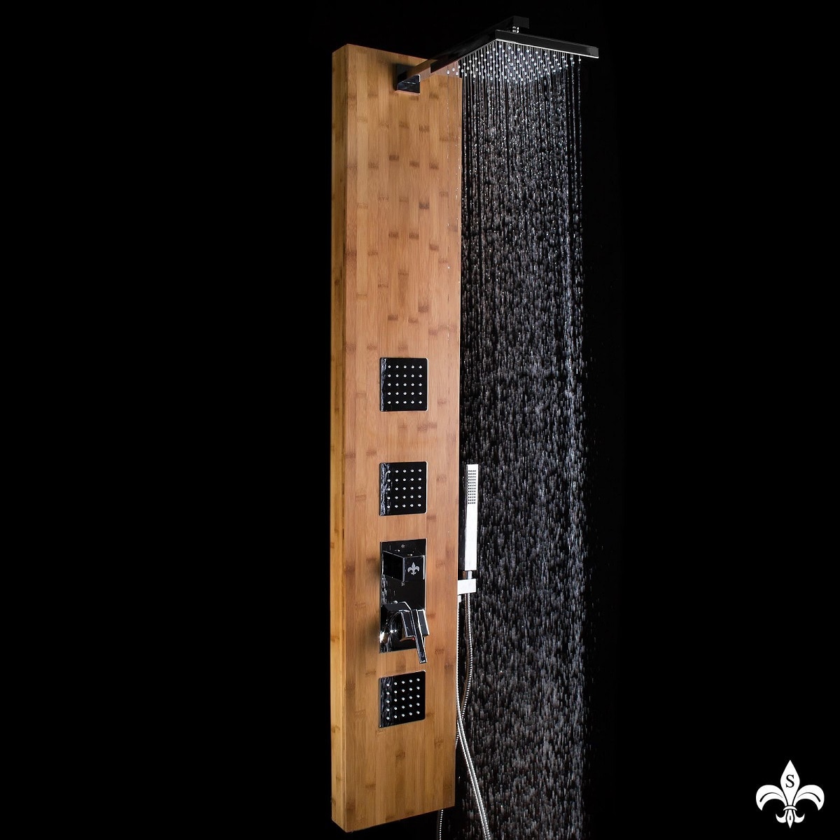 Panel de dus 425, Exclusivist, Bambus Natural, Hidromasaj - eMAG.ro