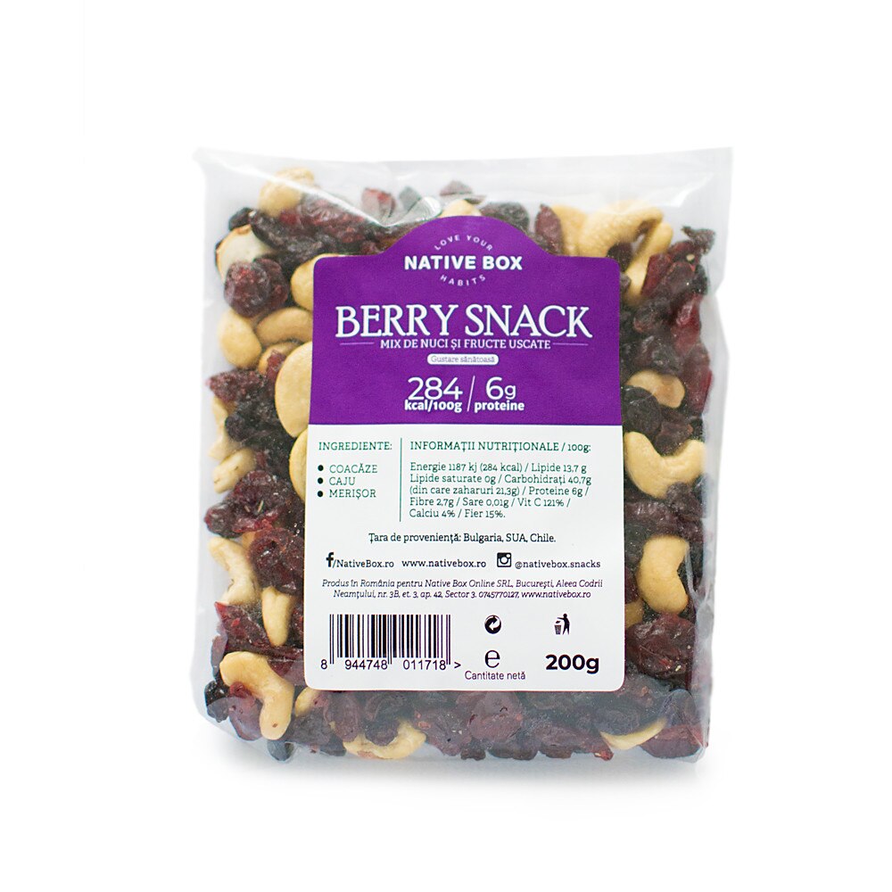 Berry Snack mix de nuci si fructe uscate - eMAG.ro