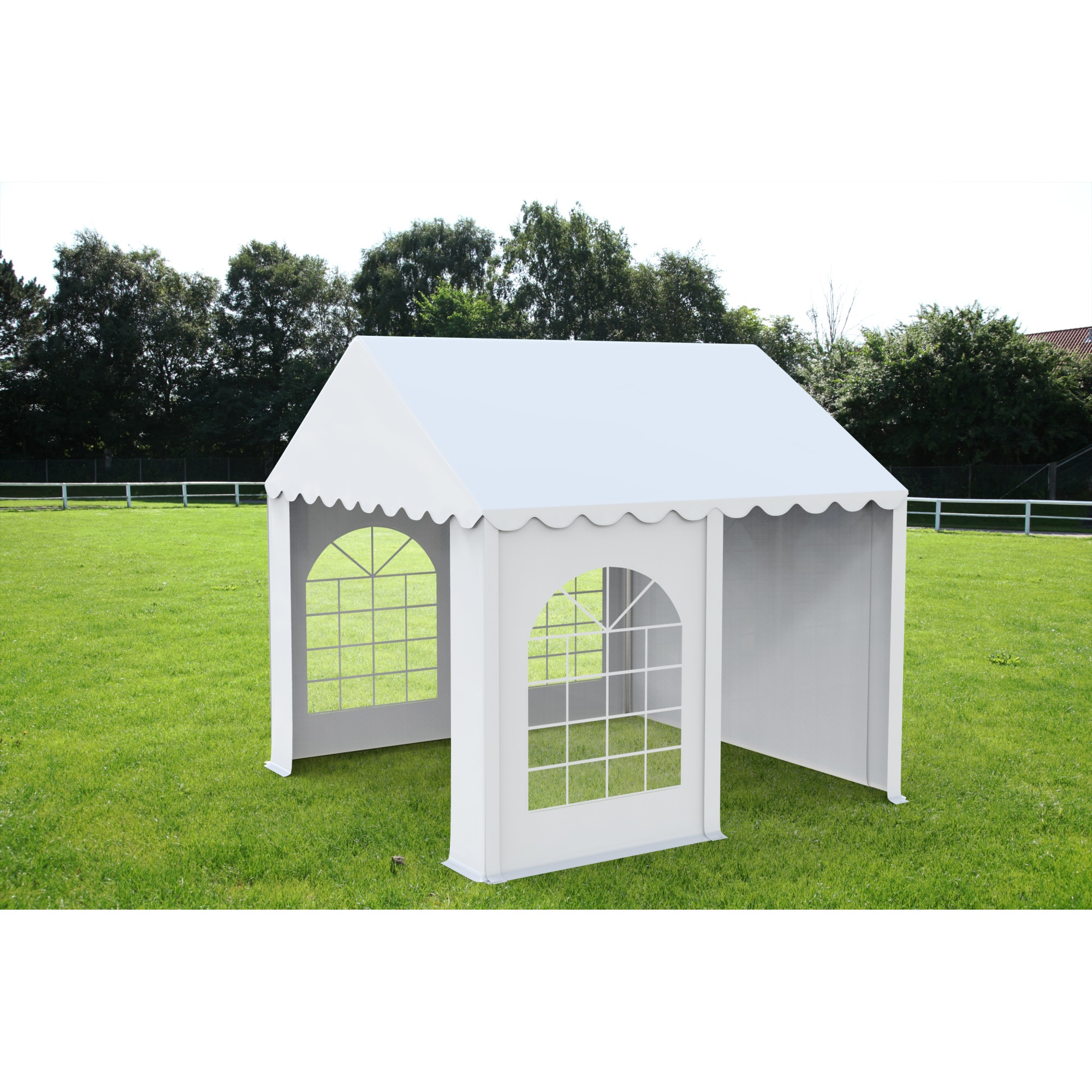 Cort evenimente 4x4 m, PROFESSIONAL PLUS, PVC ignifug alb - eMAG.ro