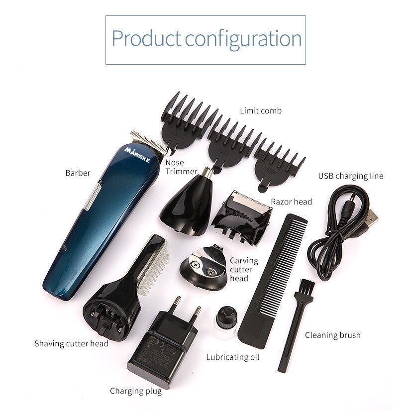 Set 5in1 pentru barbati Aparat de barbierit reincarcabil Electric ...