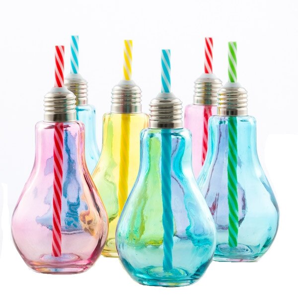 Pahare Bec 6 buc Colorate cu Paie Wagon Trend 250 ml - eMAG.ro