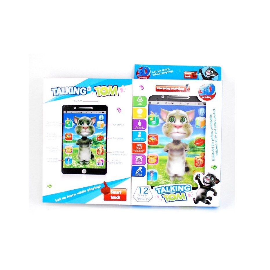 Tableta de jucarie motanul Talking Tom 3D cu 12 functii touch ...
