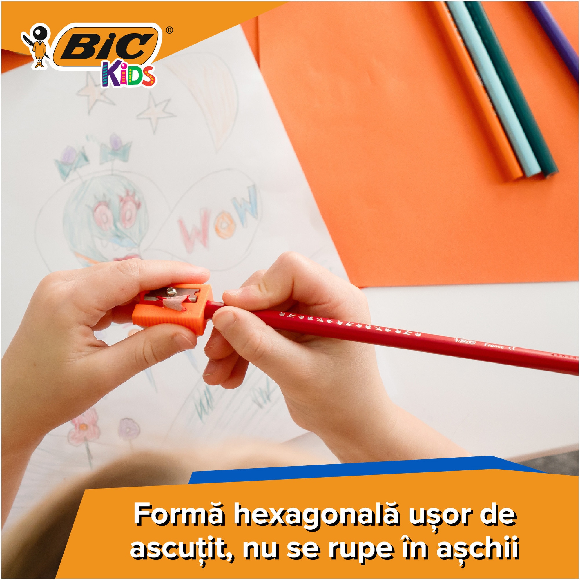 Creioane colorate BIC Kids Tropicolors, 24 culori - eMAG.ro