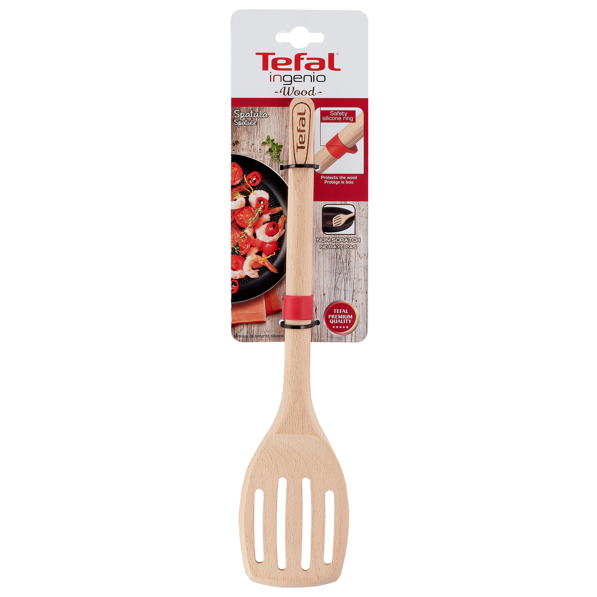 Spatula din lemn cu fante Tefal Ingenio - eMAG.ro